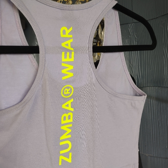 Zumba Fitness | Tops | Zumba Wear Lavender Crop Top Dance Logo Across ...